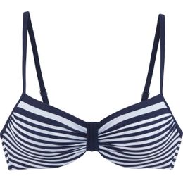Lascana Damen B&uuml;gel-Bikini-Top marine-wei&szlig; Gr&ouml;&szlig;e 36D