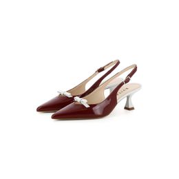 Evita PERLA Damen Sling Pumps - Lackleder Dunkelrot/Champagne - 40