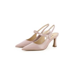 Evita PENELOPE Women's Sling Pumps - Crumpled Patent Leather Powder - 42