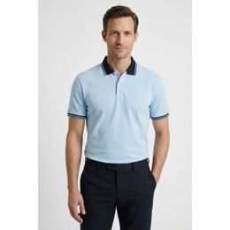 Poloshirt OLYMP "Casual", Herren, Gr. XL, blau (bleu), Piqu&eacute;, Obermaterial: 100% Baumwolle, Shirts Poloshirt, farbliche Kontrast-Details