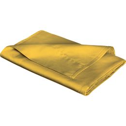 Betttuch Fleuresse "Colours", gelb (sonne), B:270cm L:260cm, Mako-Satin, Obermaterial: 100% Baumwolle, Bettlaken, offenes Bettlaken