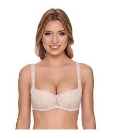 Dirndl-BH SuSa "Wiesn Zauber", Damen, Gr. 95, Cup B, beige (pure beige), Spitze, Obermaterial: 52% Baumwolle, 40% Polyamid, 8% Elasthan, unifarben, bequem, BHs Dirndl-BH, Soft-Cups, Spitze, mit B&uuml;gel, St&auml;bchen in der Seitennaht