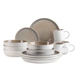M&auml;ser Kombiservice M&Auml;SER "Malea", beige, wei&szlig;, 16 tlg., Steinzeug, Geschirr-Sets, Kombiservice