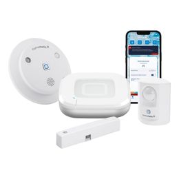 homematic IP Smart-Home Starter-Set "Starter Set Alarm", wei&szlig;, B:31cm H:12cm T:37cm, Smart-Home-Stationen