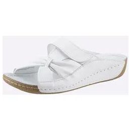 Pantolette Andrea Conti, Damen, Gr. 37, wei&szlig;, Glattleder, Schuhe Pantolette