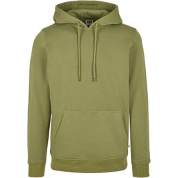 Rundhalspullover Urban Classics "Urban Classics Herren Organic Basic Hoody", Herren, Gr. S, newolive, 100% Baumwolle, unifarben, normal, ohne Ausschnitt, Pullover Rundhalspullover