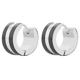 Adelia&acute;s Paar Creolen ADELIA&acute;S "Unisex Creolen aus poliertem Edelstahl &Oslash; 9 mm", silber, Ohrringe, Damen, Unisex, Edelstahl