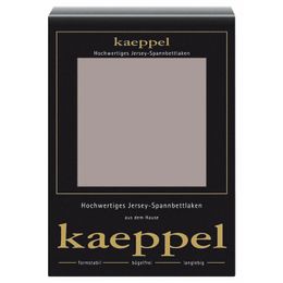 Kaeppel Spannbettlaken &raquo;Single Jersey Mako Elasthan&laquo; aus 97% Baumwolle und 3% Elasthan grau Jersey-Elasthan, Obermaterial: 97% Baumwolle, 3% Elasthan