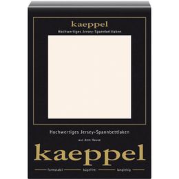 Kaeppel Spannbettlaken &raquo;Single Jersey Mako Cotton&laquo; Bettlaken aus 100% Baumwolle beige Jersey, Obermaterial: 100% Baumwolle