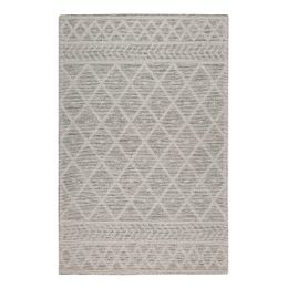 Teppich Esprit "Lia", wollwei&szlig;, B:110cm H:8mm L:170cm, Schurwolle, Teppiche, Teppich, Wollteppich, handgewebt, nat&uuml;rlich, modern, geometrisch