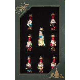 Christbaumschmuck &raquo;Set Schneewittchen und die 7 Zwerge&laquo; Christbaumschmuck aus Glas, mundgeblasen, handgefertigt, mini, Figuren bunt Glas
