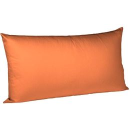Fleuresse Kissenbezug &raquo;Colours Mako Satin, 100% Baumwolle, mit Rei&szlig;verschluss&laquo; Mako Satin, gl&auml;nzend, glatt, Premium Qualit&auml;t orange Mako-Satin, Mako-