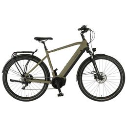 Prophete Unisex &raquo;Entdecker 4.0&laquo; 10 Gang microSHIFT XLE Schaltwerk Kettenschaltung Mittelmotor 250 W Pedelec, Elektrofahrrad f&uuml;r Herren grau