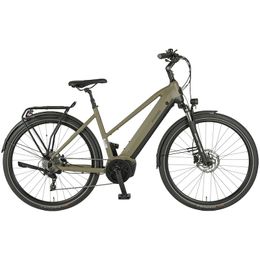 Prophete Unisex &raquo;Entdecker 4.0&laquo; 10 Gang microSHIFT XLE Schaltwerk Kettenschaltung Mittelmotor 250 W Pedelec, Elektrofahrrad f&uuml;r Damen grau
