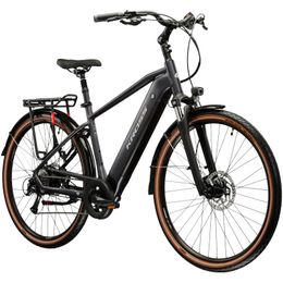 Kross Herren &raquo;E-Trekkingbike Herren Trans Hybrid 1.0 28" graphitgrau 8 G&auml;nge&laquo; 8 Gang Shimano ACERA M3020 Schaltwerk Kettenschaltung Heckmotor 250 W 
