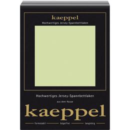 Kaeppel Spannbettlaken &raquo;Single Jersey Mako Cotton&laquo; Bettlaken aus 100% Baumwolle gr&uuml;n Jersey, Obermaterial: 100% Baumwolle