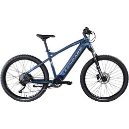 Z&uuml;ndapp Z&uuml;ndapp Unisex &raquo;Z898&laquo; 10 Gang Kettenschaltung Heckmotor 250 W E-Bike E Mountainbike 27,5 Zoll Pedelec 170 - 190 cm Hardtail MTB blau