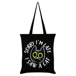 Tierisch Sorry I'm Late I Saw A Cat Stofftasche multicolor GSTTBG032