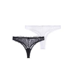 Dorina Damen Slip &raquo;Perfect Lace&laquo; 2er Pack, bequem, transparent, mit Schleife, mit Spitze XS