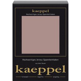 Kaeppel Spannbettlaken &raquo;Single Jersey Mako Cotton&laquo; Bettlaken aus 100% Baumwolle braun Jersey, Obermaterial: 100% Baumwolle