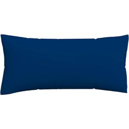 Schlafgut Kissenbezug &raquo;Premium Kissenbezug Woven Satin (1 St)&laquo; Ton-in-Ton Rei&szlig;verschluss, Fadendichte von 300tc, Uni, OEKO Tex blau Mako-Satin, Obermaterial: 