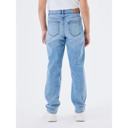 name it M&auml;dchen Straight-Jeans &raquo;NKFROSE HW STRAIGHT JEANS 9222-BE NOOS&laquo; blau 128, N-Gr