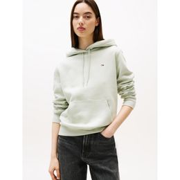 Tommy Jeans Damen Kapuzensweatshirt &raquo;TJW REG S FLAG HOODIE&laquo;, mit Logo-Flag, Regular Fit gr&uuml;n L (40)