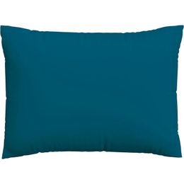 Schlafgut Kissenbezug &raquo;Premium Kissenbezug Woven Satin (1 St)&laquo; Ton-in-Ton Rei&szlig;verschluss, Fadendichte von 300tc, Uni, OEKO Tex blau Mako-Satin, Obermaterial: 