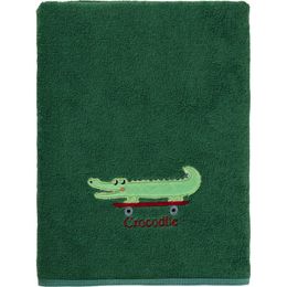 Egeria Handtuch &raquo;Crocodile&laquo; mit Kokodil Applikation Frottier, Baumwolle