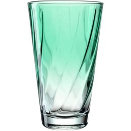 Leonardo Gl&auml;ser-Set &raquo;Trinkglas, TWIST, 300 ml, 4er-Set&laquo; Longdrinkbecher, sp&uuml;lmaschinengeeignet gr&uuml;n Glas