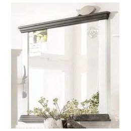 Garderobenspiegel OTTO HOME "Basilico", grau (wei&szlig;, grau), B:86cm H:83,5cm T:4,5cm, Spiegel, Garderobenspiegel, Rahmen aus massiver Kiefer, FSC, Breite 86 cm