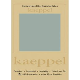 Kaeppel Spannbettlaken &raquo;Spannbettlaken Biber&laquo; 100% Baumwolle, kuschelig weich ideal f&uuml;r Winter gr&uuml;n Biber, Obermaterial: 100% Baumwolle