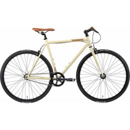 Bikestar Singlespeed 1 Gang Shimano f&uuml;r Damen und Herren beige Singlespeed