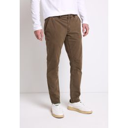 Chinohose Street One MEN, Herren, Gr. 31, L&auml;nge 32, deep braun, Web, 97% Baumwolle, 3% Elasthan, unifarben, regular fit lang, Hosen Chinohose, aus Baumwolle mit Stretchanteil