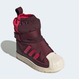 Winterstiefel adidas originals "SUPERSTAR 360 WINTERIZED STIEFEL F&Uuml;R KINDER", M&auml;dchen, Gr. 30, maroon, wonder wei&szlig;, ruby rot, Synthetik, Textil, Schuhe Winterstiefel, Winterschuhe, Winterboots, Snowboots, f&uuml;r Kinder & Jugendliche