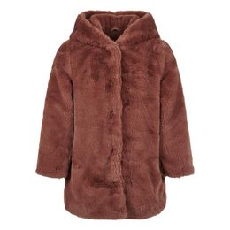 Urban Classics Damen Urban Classics Winterjacke &raquo; Damen Girls Hooded Teddy Coat&laquo; 1 Stk. tlg. mit Kapuze 158/164