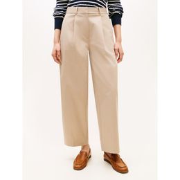 Tommy Hilfiger Damen Chinohose &raquo;COTTON BARREL PLEATED CHINO&laquo; Baumwollmix, Mid Rise, Tapered 46, N-Gr
