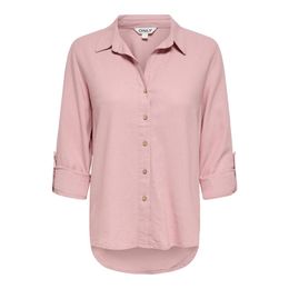 Only Damen Only Hemdbluse &raquo;ONLGOA 3/4 STRAP LINEN BL SHIRT CC PNT&laquo; mit Leinen, umschlagbare Manschetten XS