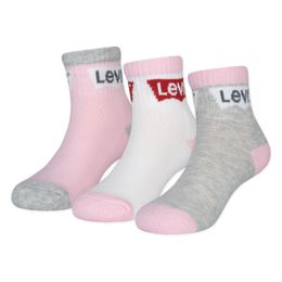 LEVI'S KIDS Damen Socken "BATWING MID CUT3PK"fairy tale, Gr. 4, Elasthan, Polyester, Socken, im 3er-Pack