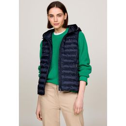 Tommy Hilfiger Damen Steppweste &raquo;LW PADDED GLOBAL STRIPE VEST&laquo; Global Serie TH WOMEN, abnehmbare Kapuze, &Uuml;bergangsweste blau XL (42)