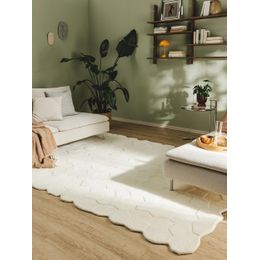 benuta Pure Wollteppich Camino Ivory 200x300 cm - Naturfaserteppich aus Wolle