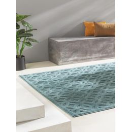 benuta Nest In- & Outdoor-Teppich Bonte T&uuml;rkis 240x340 cm - Teppich f&uuml;r Balkon, Terrasse & Garten