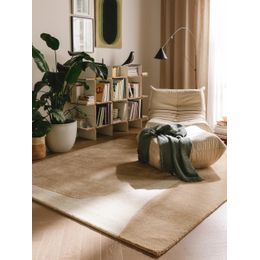 benuta Pure Kurzflor Teppich aus recyceltem Material Smilla Beige 160x230 cm - Moderner Kurzflor-Teppich f&uuml;r Wohnzimmer