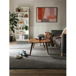benuta Nest Waschbarer Hochflor Shaggyteppich Melvin Grau 200x300 cm - Hochflor Teppich f&uuml;r Wohnzimmer