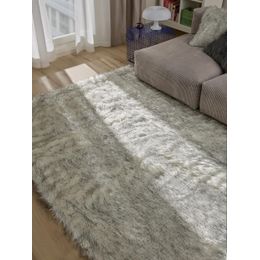 benuta Pop Waschbarer Hochflor Shaggyteppich Nanuk Schwarz/Wei&szlig; 120x170 cm - Hochflor Teppich f&uuml;r Wohnzimmer