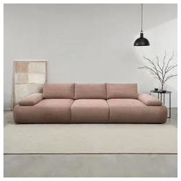 Big-Sofa DOMO collection "&Eacute;vora Megasofa Breite 324 cm", rust, B:324cm H:80cm T:113cm, 95% Polyester, 5% Baumwolle, Sofas, Big-Sofa, Federkern, inkl. Armlehnenverstellung, Struktur grob, rust