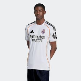 Fu&szlig;balltrikot adidas Performance "REAL MADRID 25/26 HEIMTRIKOT", Herren, Gr. 3XL, wei&szlig;, Obermaterial: 100% Polyester, Rundhals, Trikots Fu&szlig;balltrikot, Real Madrid