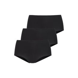 Lascana Damen Lascana Taillenslip &raquo;aus hochwertiger Modal-Qualit&auml;t&laquo; 3er-Pack schwarz 32/34
