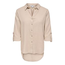 Only Damen Only Hemdbluse &raquo;ONLGOA 3/4 STRAP LINEN BL SHIRT CC PNT&laquo; mit Leinen, umschlagbare Manschetten M