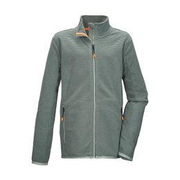 Fleecejacke Killtec "KOS 162 BYS FLC JCKT", Jungen, Gr. 164, grasgr&uuml;n, Obermaterial: 100% Polyester, Jacken Fleecejacke, Leichte, bequeme Fleecejacke mit 2-Wege-Stretch f&uuml;r Kinder